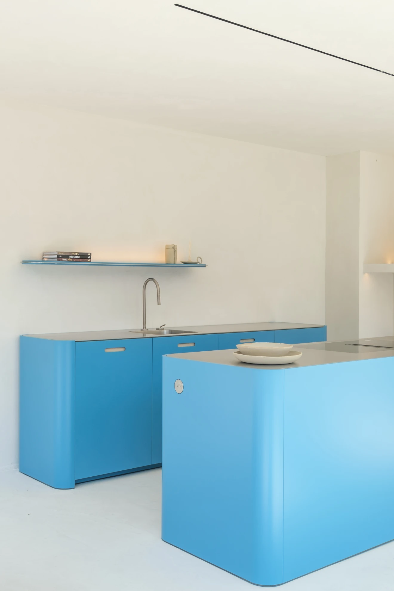 Curved Keuken - Blauw - Stak - Modulaire keukens